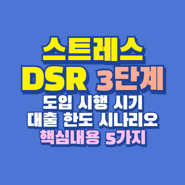 스트레스 DSR 3단계 도입 l 시행 시기 l 대출 한도 l 핵심 내용 5가지